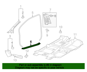 67913-0D200-C0 - Door Sill Plate 2014 Toyota Yaris | AutoNationParts.com