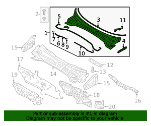 86150-D3200 - Cowl Grille - 2016-2021 Hyundai Tucson | World OEM Parts ...