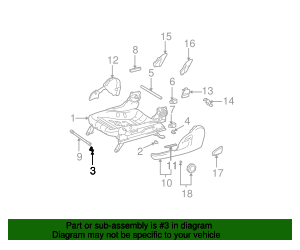 2002-2006 Toyota Seat Adjuster Front Cover 72265-13040 | Toyota Parts ...