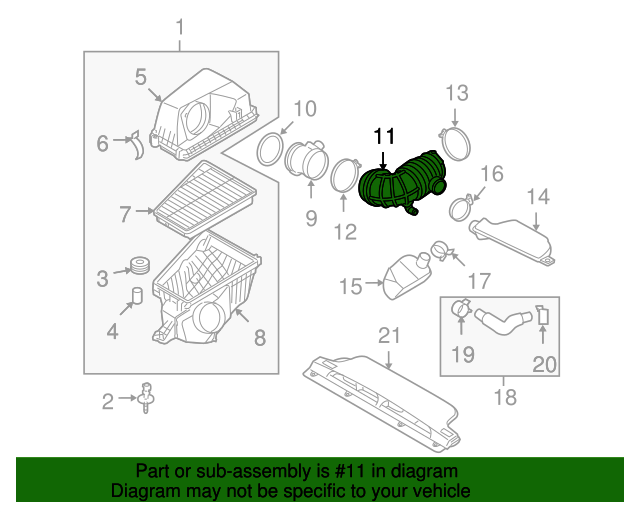 2009-2012 Hyundai Genesis Intake Tube 28138-3M000 | OEM Parts Online