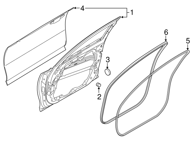 2016-2021 Kia Door Shell Bumper 82191-D4000 | TascaParts.com