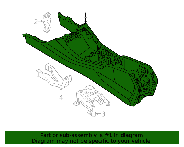 51169493699 - 2019-2021 BMW X4 Console (51-16-9-493-699) | BMW of South ...
