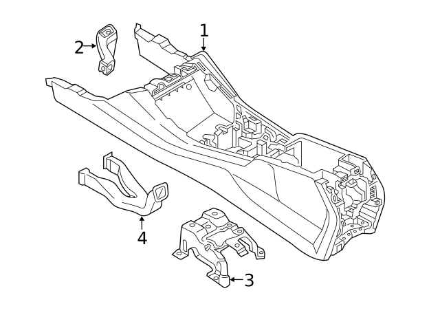51-16-6-838-388 - Center console 2019-2021 BMW X4 | AutoNationParts.com