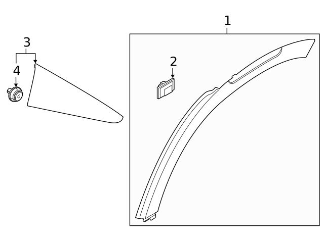 2020-2021 Hyundai Venue Wheel Opening Molding 87742-K2010 | OEM Parts ...