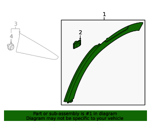 2020-2024 Hyundai Venue Wheel Opening Molding 87741-K2000-CA | QuirkParts