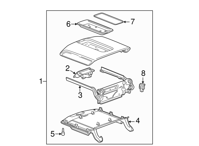 2015-2020 GM Front Floor Console Stowage Tray 84017364 | TascaParts.com