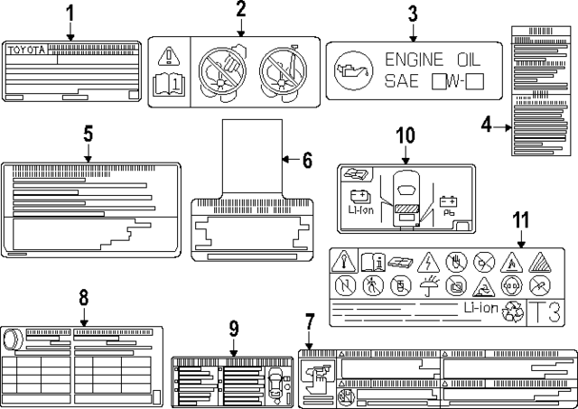 88723-0A220 - Fan Label 2023-2024 Toyota Corolla Cross | Longo Toyota Parts