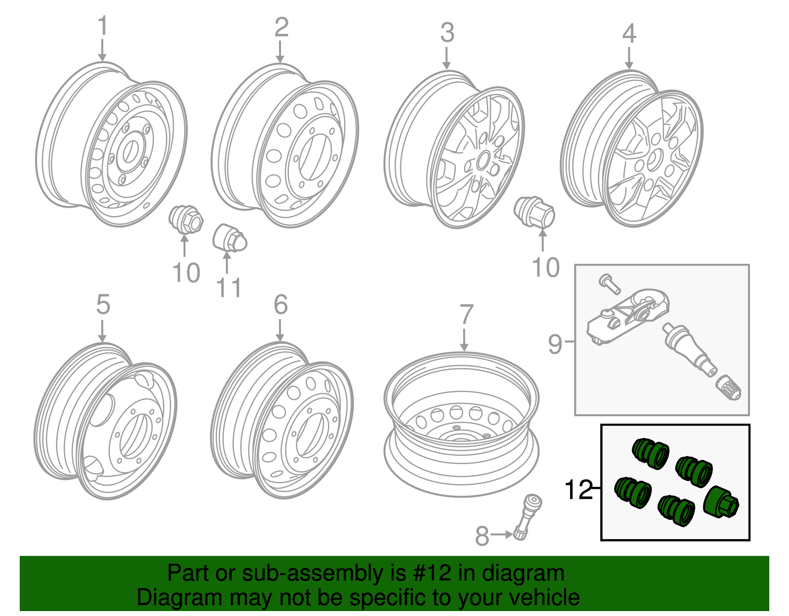 HK2Z-1A043-A - 2019-2023 Ford - Wheel Lock Kit | My Ford Parts