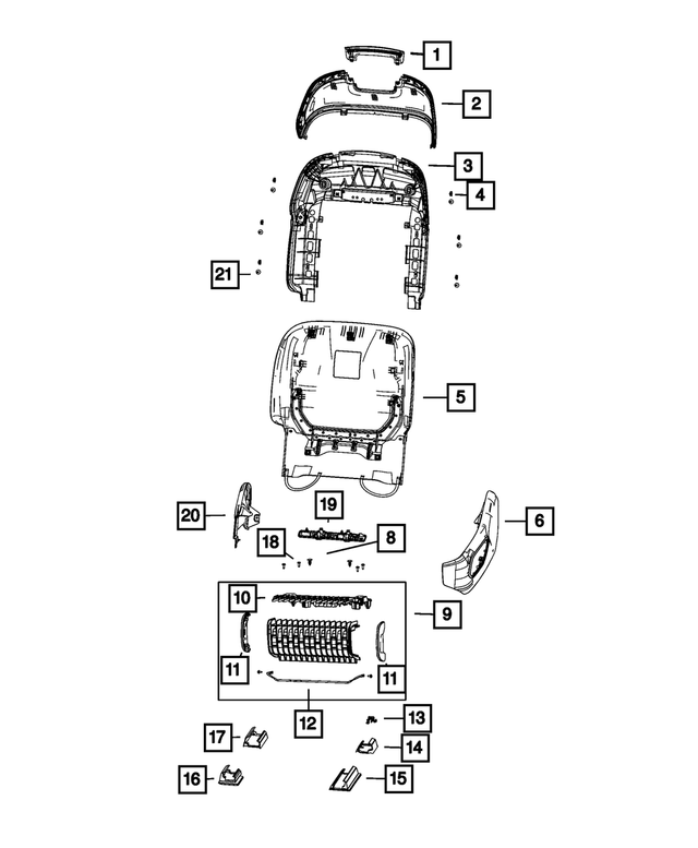 2021-2024 Jeep Seat Adjuster Shield 6XU99TX7AC | Mopar eStore