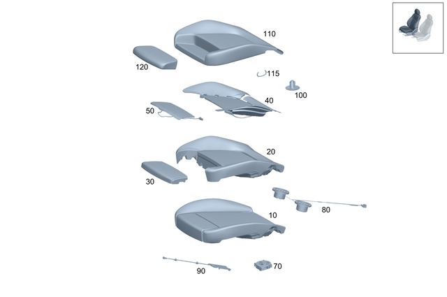 177-910-94-00 - Padding, Front Seat Cushion 1954-2024 Mercedes-Benz ...