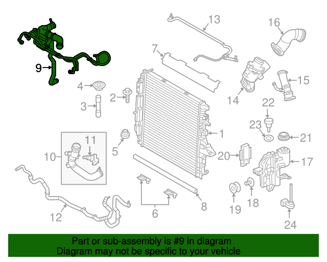 Genuine OEM Upper Hose Part# LR050854 Fits 2014-2016 Land Rover LR4: Up ...