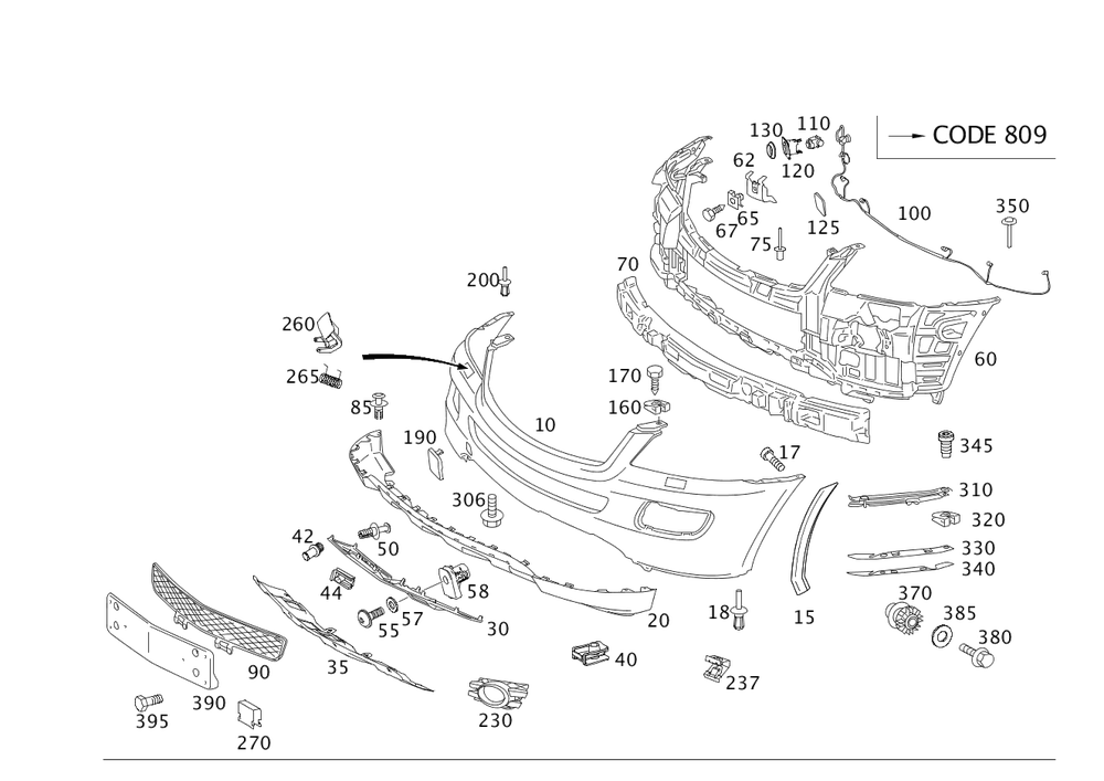 164-885-25-22 - Cover, Bumper Area 2007-2012 Mercedes-Benz | Mercedes-Benz USA Parts