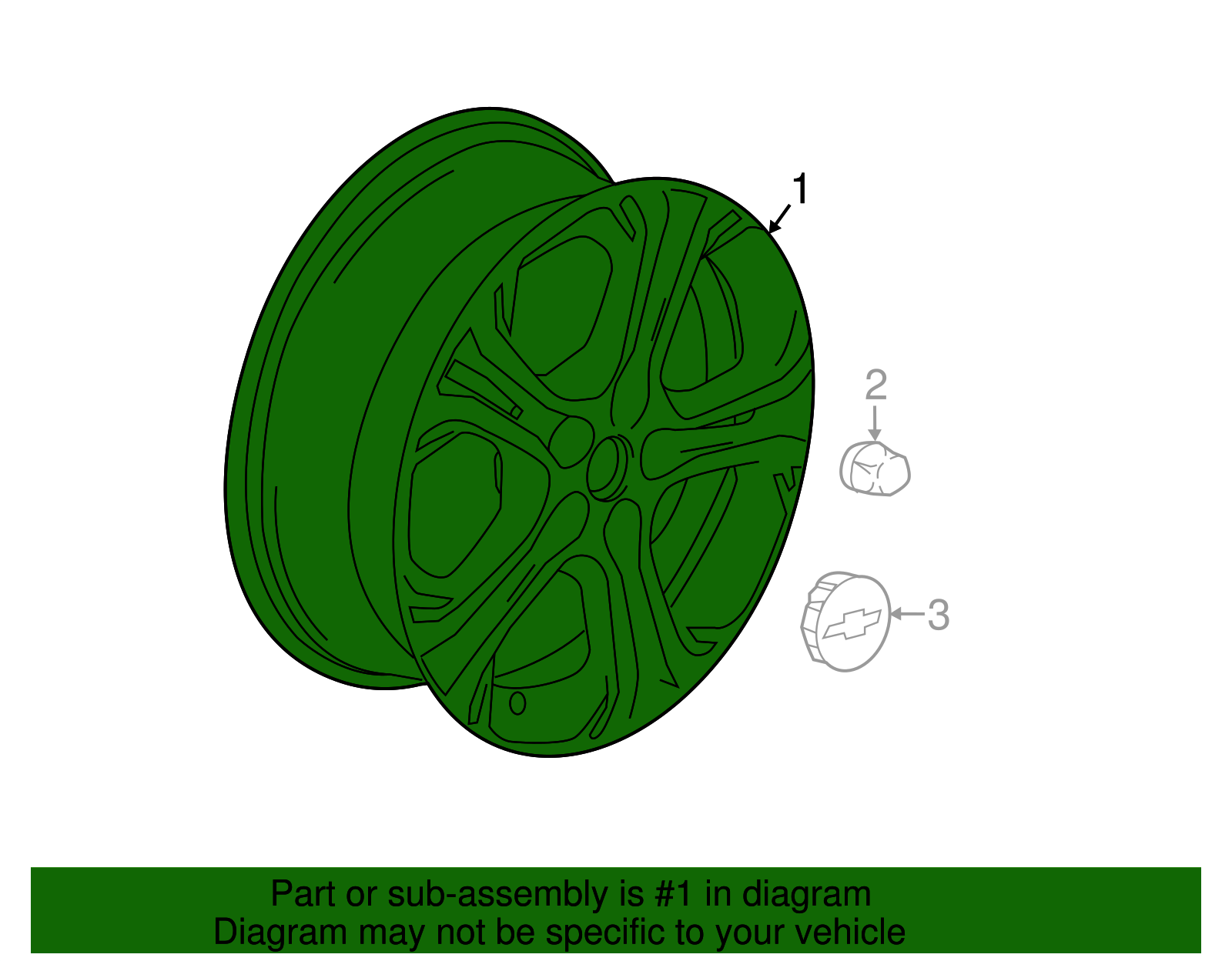 2022-2023 Chevrolet Bolt EV F Wheel 42665271 | Chevy OEM Parts