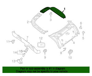 253-740-12-00-9051 - Liftgate Trim 2017-2023 Mercedes-Benz ...