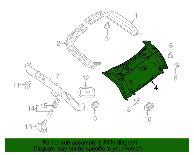 253-740-10-00-9051 - Lower Gate Trim 2017-2020 Mercedes-Benz | Mercedes ...