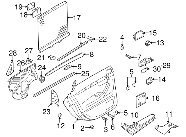 2002-2009 Audi Window Switch 8Z0-959-855-C-5PR | Audi USA Parts