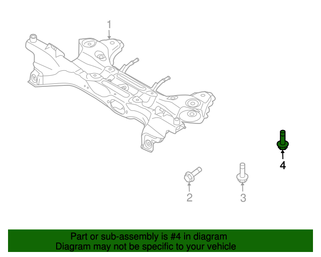 62452-07000 - Engine Cradle Bolt 2010-2013 Kia Soul | Kia.Parts Store
