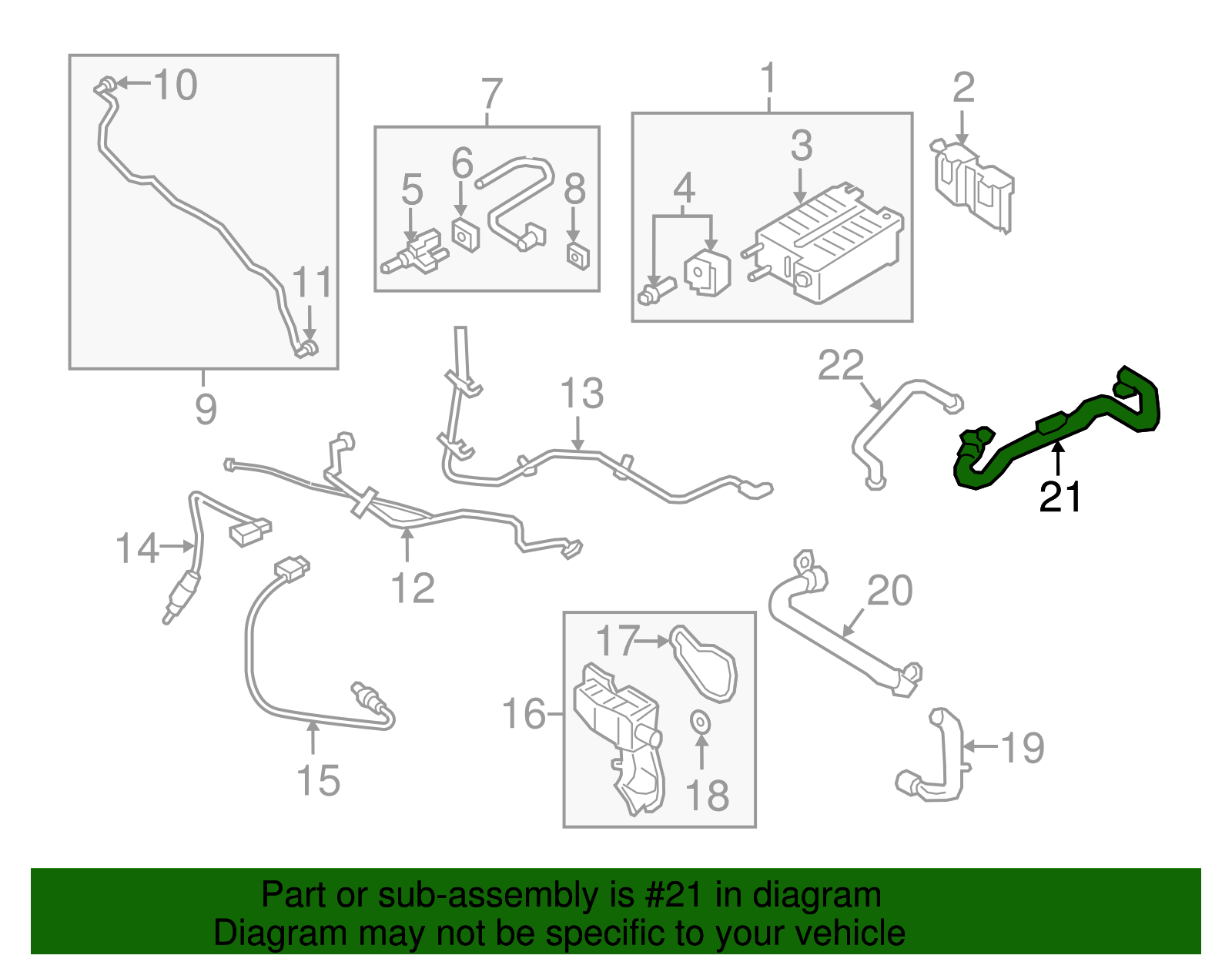 2017-2019 Ford Escape Motorcraft™ PCV Valve Hose KCV-305 | QuirkParts