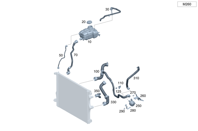 177-501-61-00 - Coolant Filling Hose 1954-2024 Mercedes-Benz | Mercedes ...