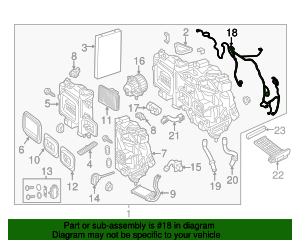 000-820-43-03 - HVAC System Wiring Harness 2016-2023 Mercedes-Benz ...