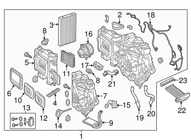 2016-2020 Mercedes-Benz Metris Evaporator Core 000-830-08-02 | MB Parts ...