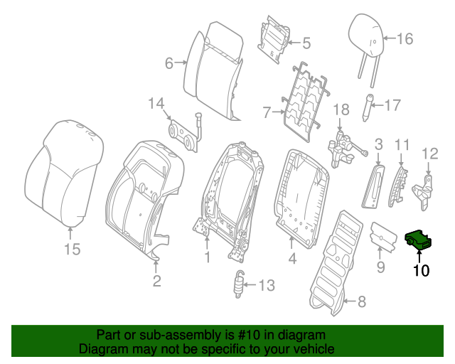 166-900-29-11 - Power Seat Control Module 2016-2019 Mercedes-Benz ...