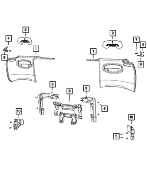 2013-2017 SRT Viper Bezel, Left 1WV69DX9AB | Mopar Estores