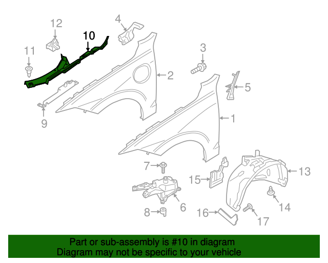 32216109 - Fender Ledge Cover - 2018-2020 Volvo XC60 | Volvo OEM Parts ...