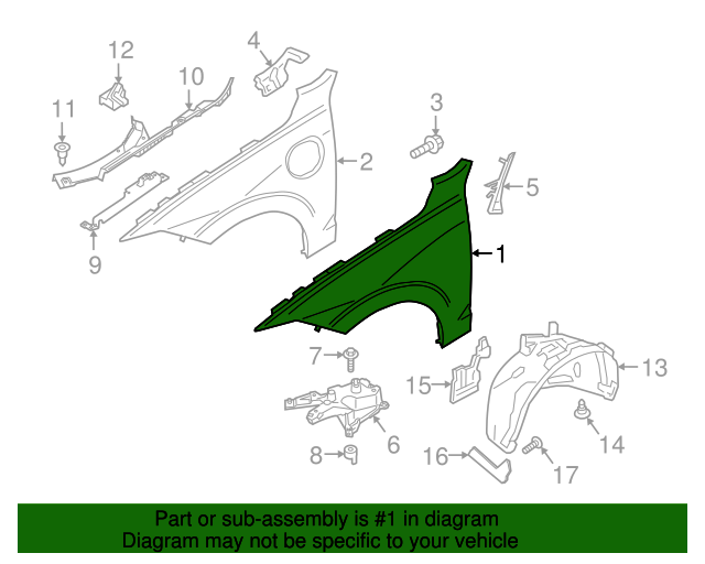 2018-2020 Volvo XC60 Fender 32297441 | TascaParts.com