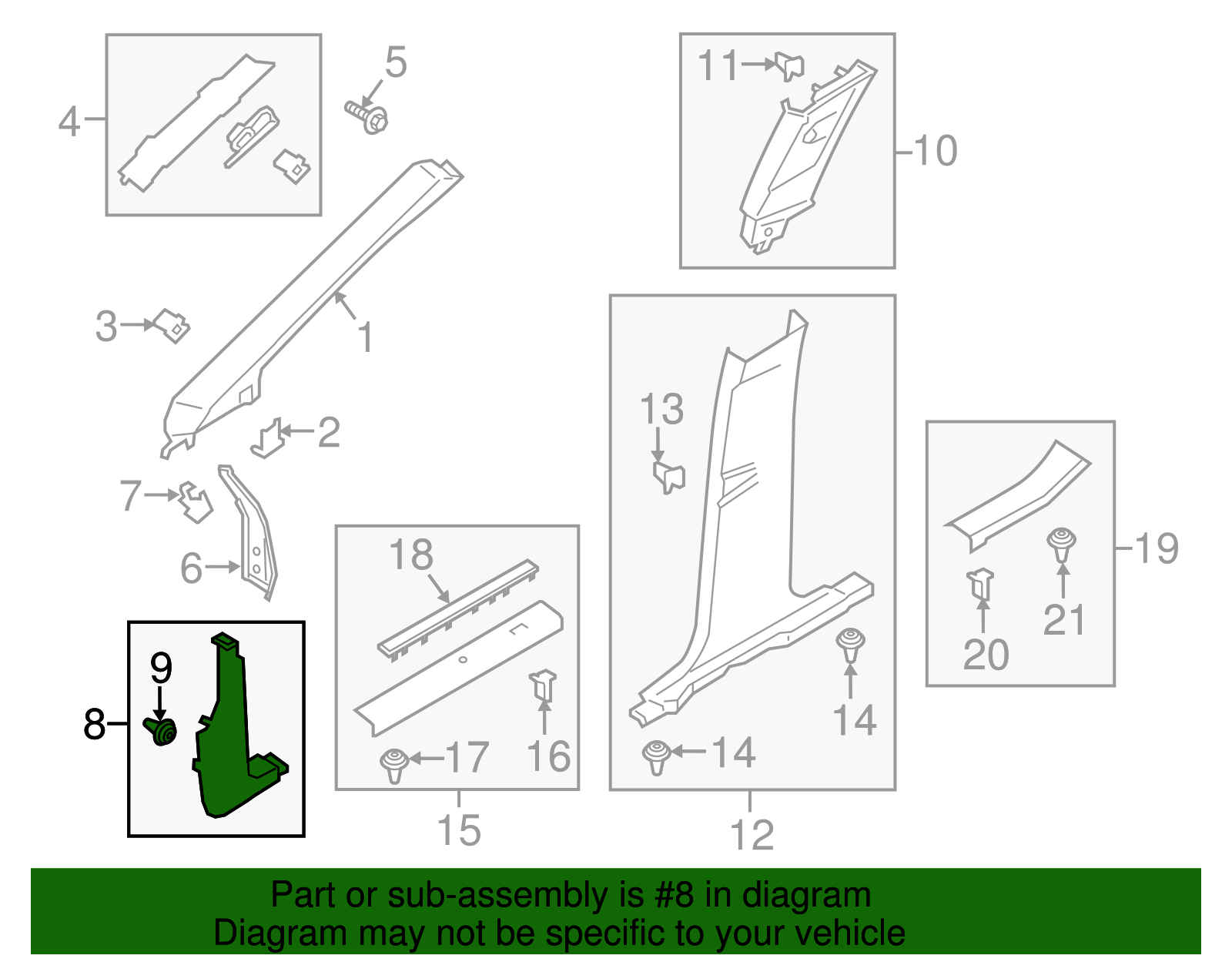 2015-2019 Lincoln MKC Cowl Kick Panel EJ7Z-7802345-AN | OEM Parts Online