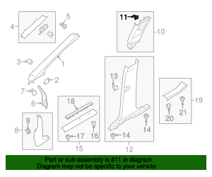 W714113-S424 - Upper Center Pillar Trim Retainer Clip 2013-2025 Ford ...