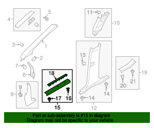 Ford EJ7Z-7813209-BV - Front Sill Plate - 2017-2019 Lincoln MKC | OEM ...