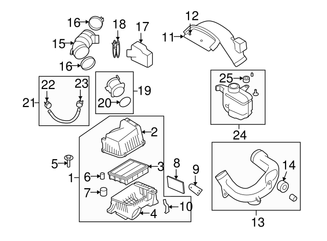 28138-3K200 - Intake Hose - 2006-2010 Hyundai | OEM Parts Quick