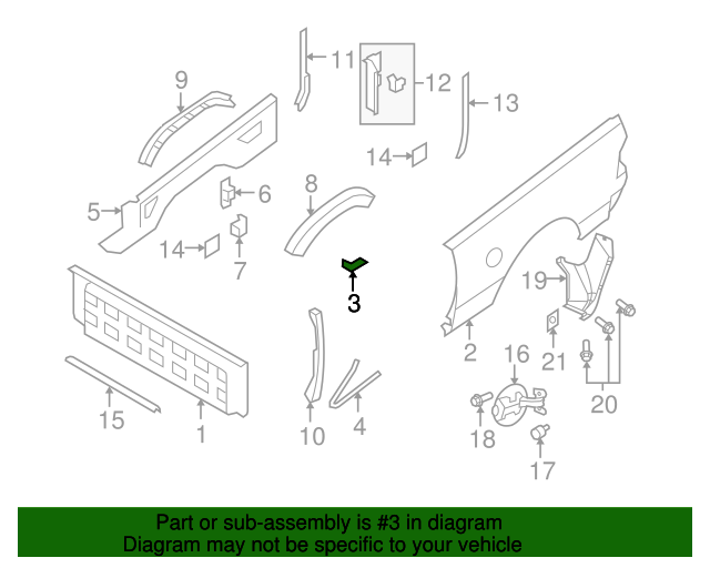 Reinforcement-Side Panel - Mopar (68156464AB) | Quirk Parts