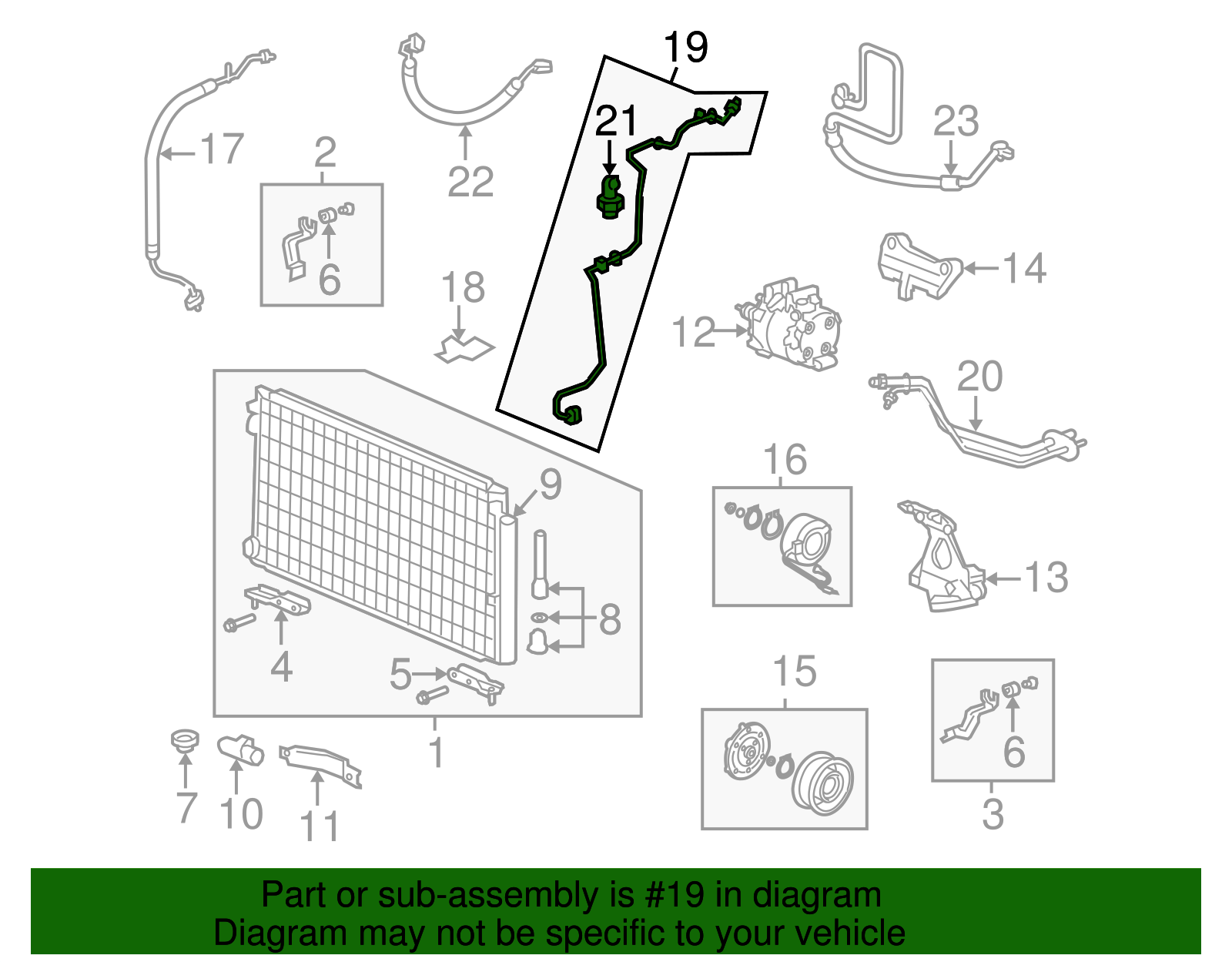 82220-TVA-003 - AC Line | Genuine Honda Parts