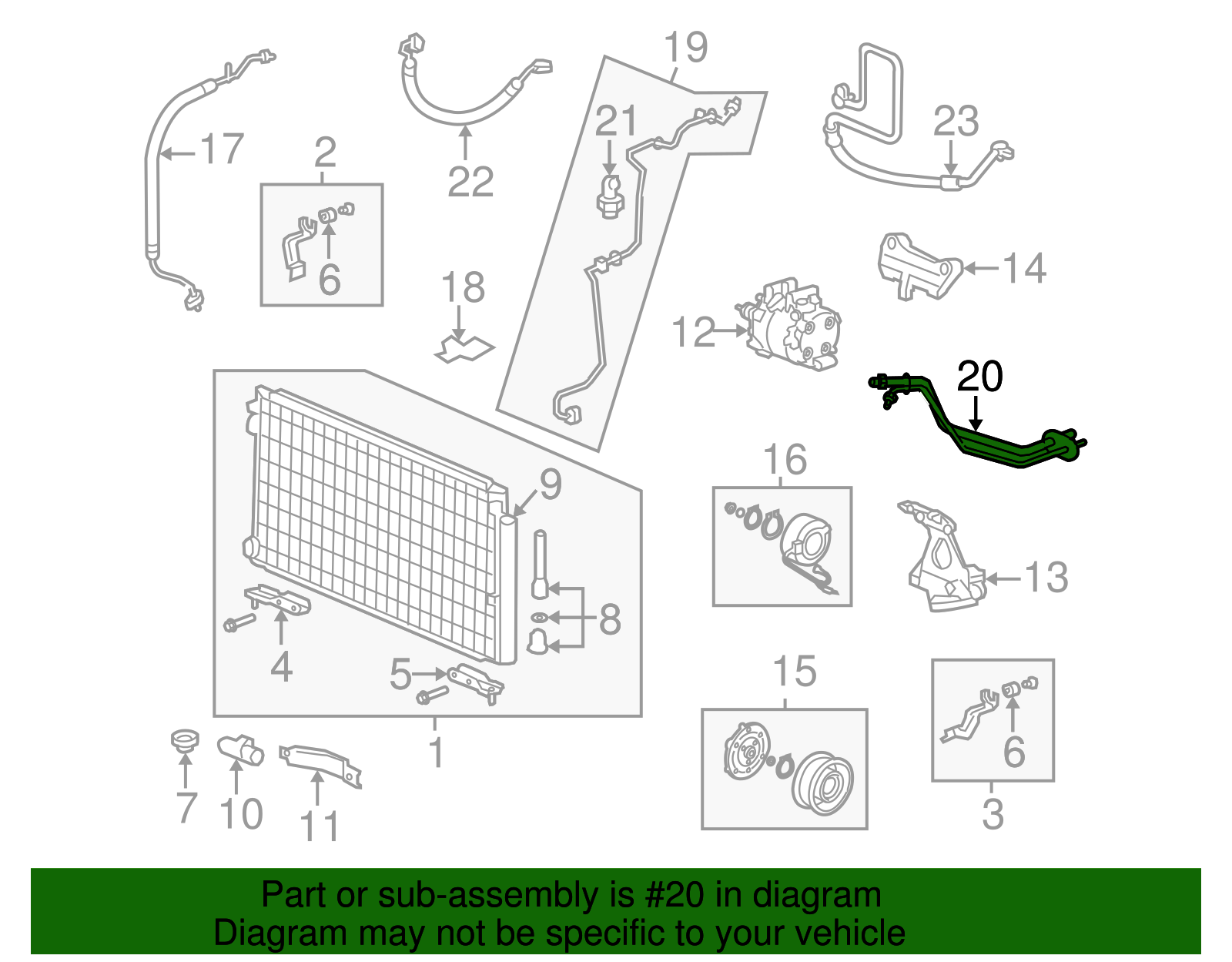 2007-2011 Honda Civic AC Line 80320-SNX-A01 | Retail Performance Auto Parts