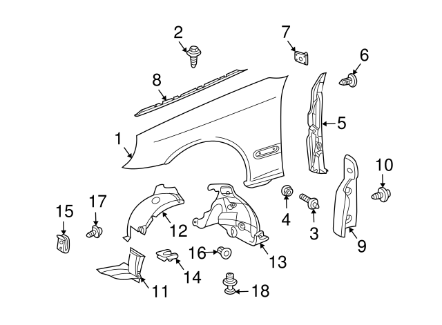 2003-2009 Mercedes-Benz Cover 209-884-08-22 | Mercedes-Benz Parts