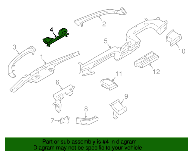 2017-2020 Lincoln Continental Duct Assembly Air Conditioner GD9Z-19E630-C | OEM Parts Online