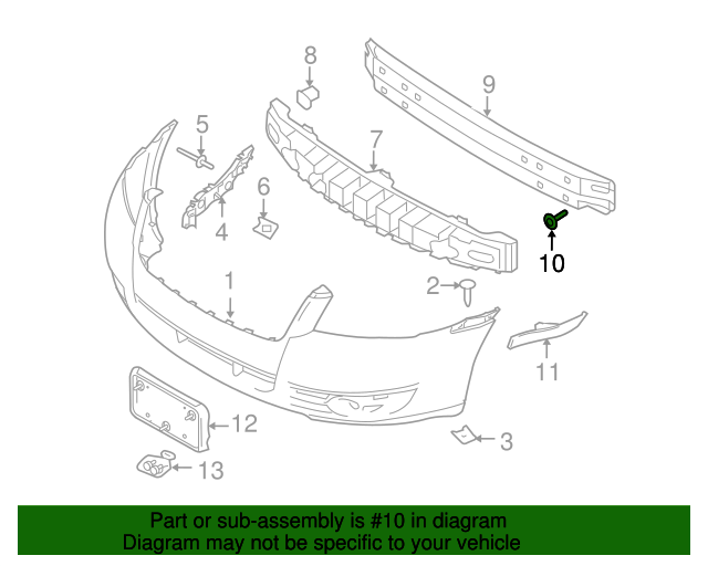 2008-2019 Ford Impact Bar Bolt W707050-S436 | Blue Springs Ford Parts