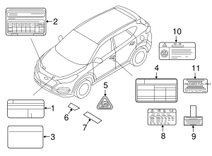 2016-2022 Hyundai Info Label 28199-B1000 | QuirkParts