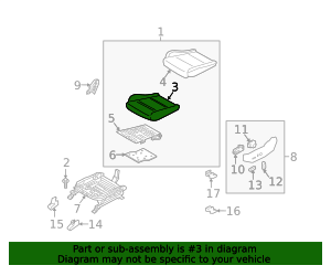 88150-D9200 - Seat Cushion Pad 2018-2022 Kia Sportage | Kia.Parts Store