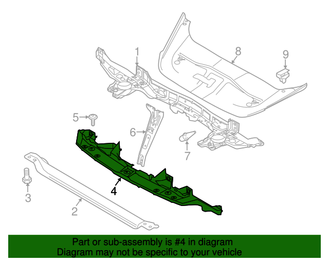 958-505-931-40 - Support Bracket 2015-2018 Porsche Cayenne ...