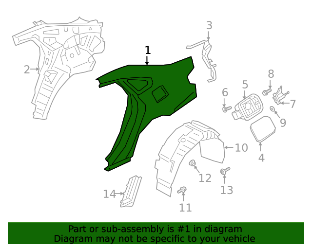 2019-2020 Kia K900 Quarter Panel 71503 J6C00 | QuirkParts