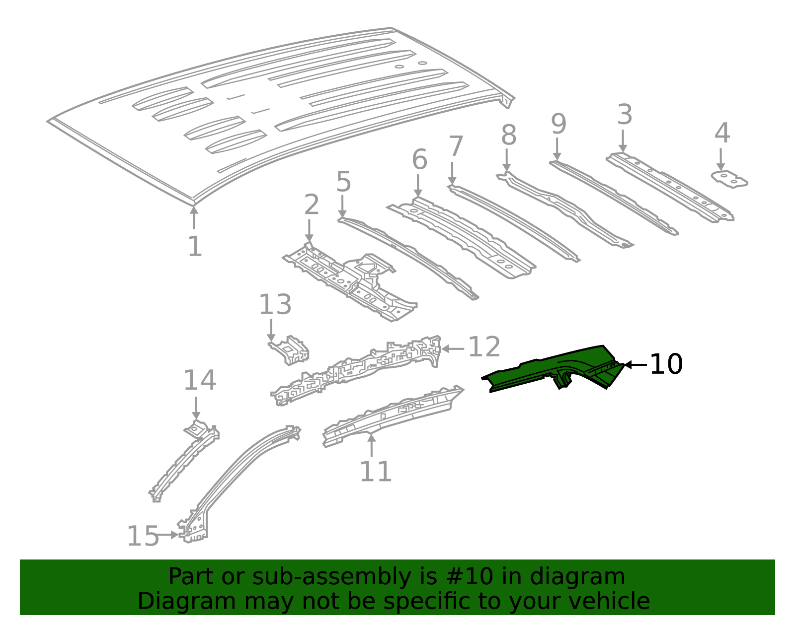 2019-2024 Toyota Roof Rail 61220-0R010 | Toyota Parts Center
