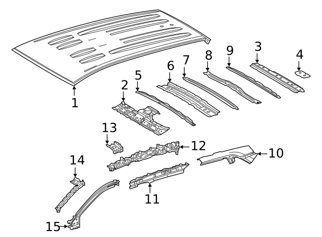 2019-2023 Toyota Windshield Pillar Reinforced 61202-42900 | Camelback ...