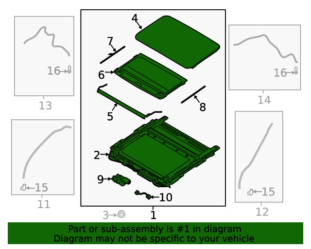 2020-2024 Kia Telluride Sunroof Assembly 81600-S9000GYT | OEM Parts Online