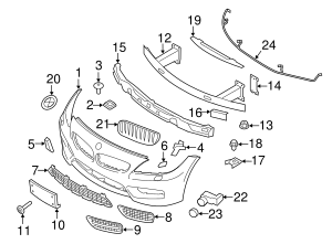 51118051255 - 2010-2016 BMW Z4 Bumper Cover (51-11-8-051-255) | BMW of ...