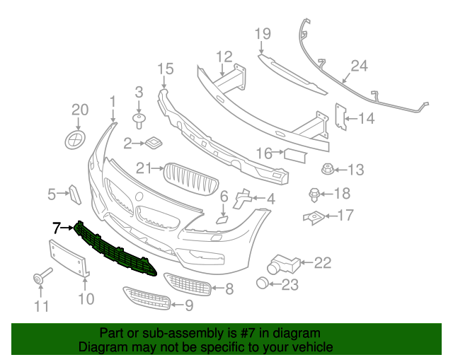 Genuine BMW 51-11-7-903-744 | Screen | FREE Shipping on Most Orders ...