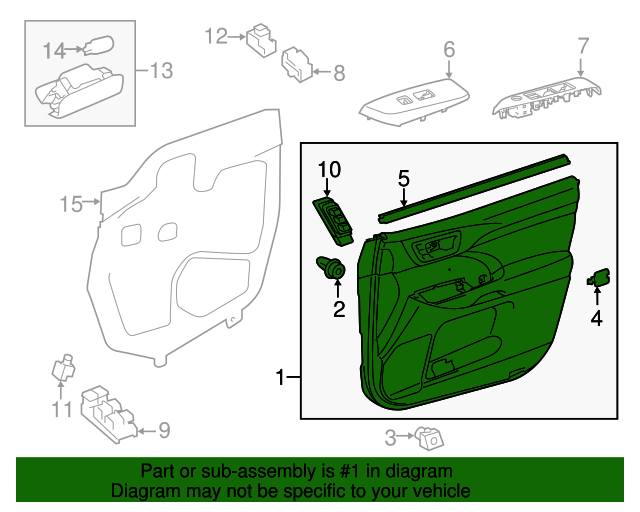 67610-0E281-C1 - Door Trim Panel - 2017-2019 Toyota Highlander | OEM ...