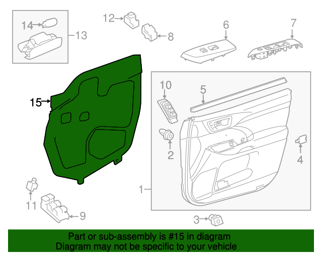 67832-0E060 - Door Water Deflector 2014-2019 Toyota Highlander ...
